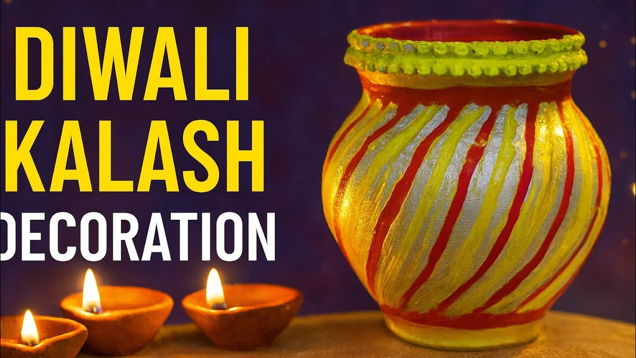 Beautiful Diwali Kalash Decoration | Hand Painted Matki for Diwali ...