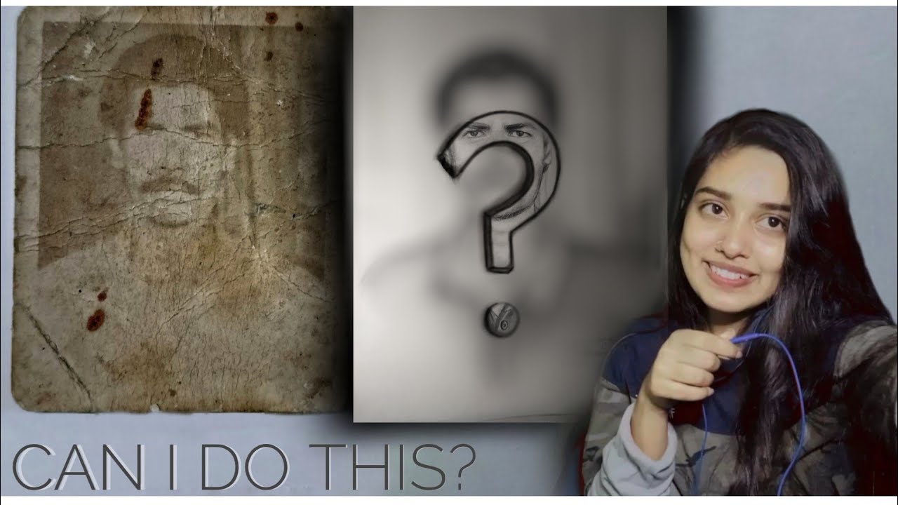 How to draw an old/damaged photo - YouTube