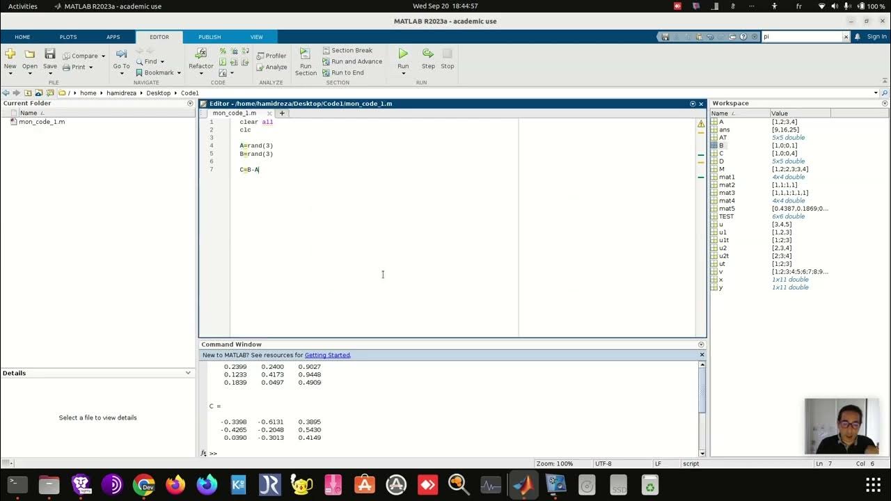 Video 11 mon 1er Code MATLAB - YouTube