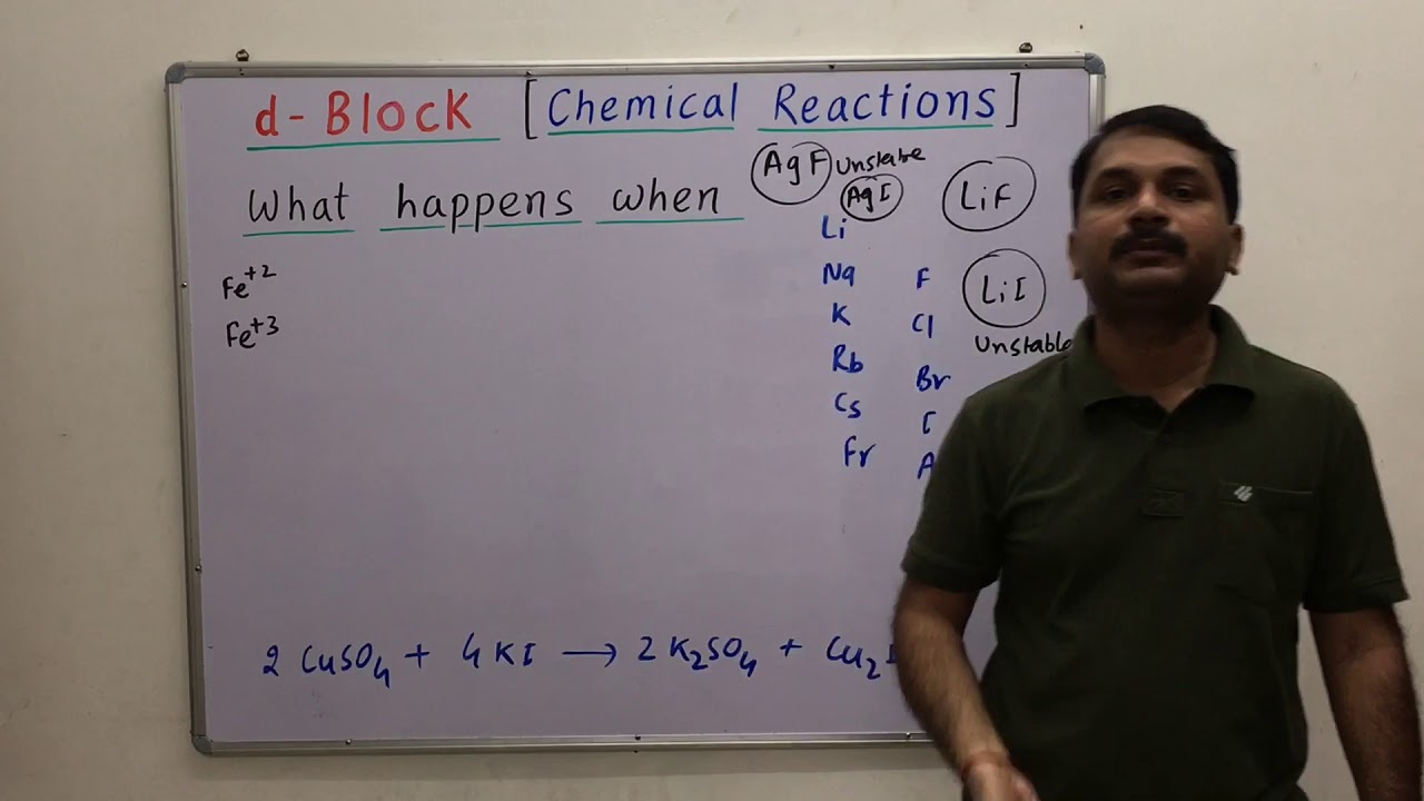 8.11-Important chemical reaction of d-block elements - YouTube