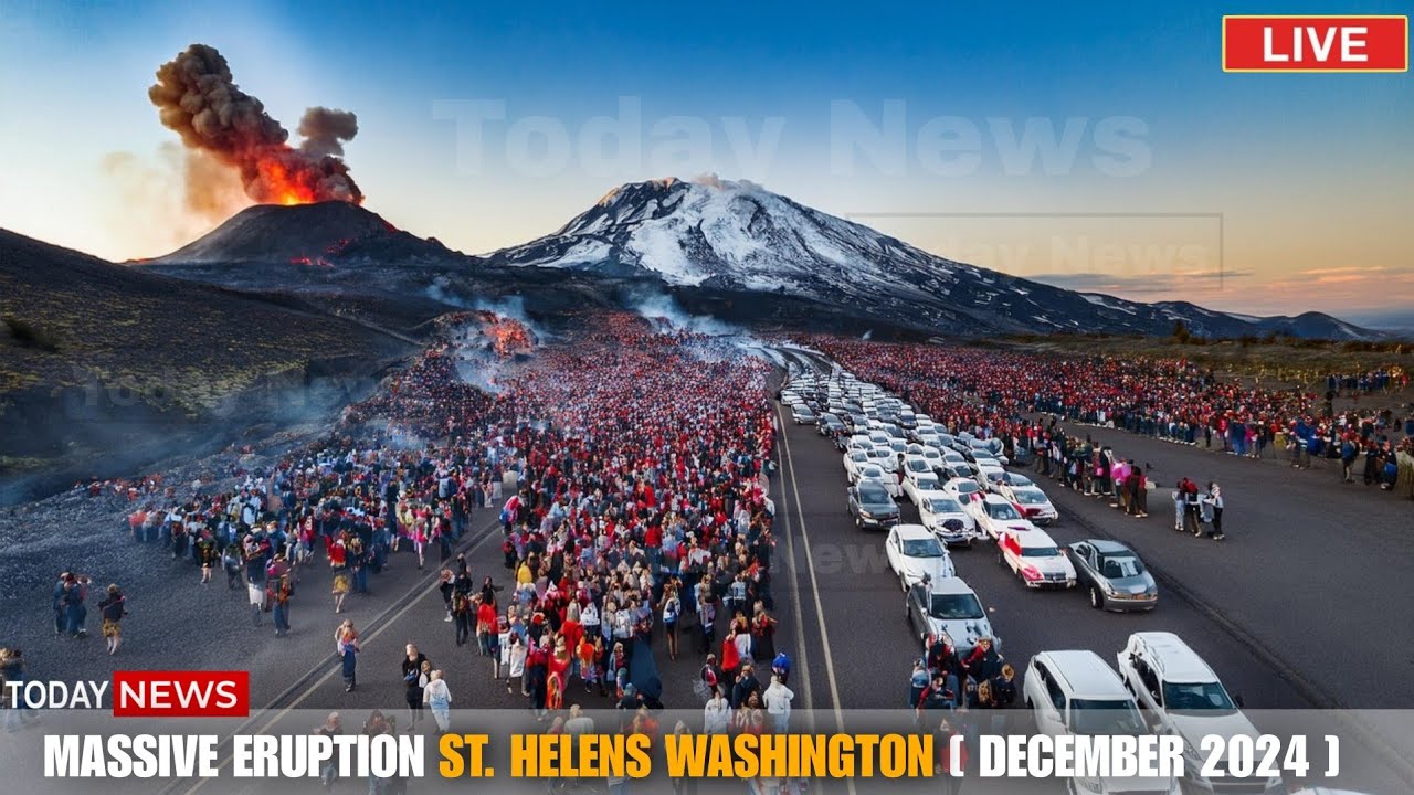 Terrifying Today! Active Volcano St.Helens Washington Erupts Very ...