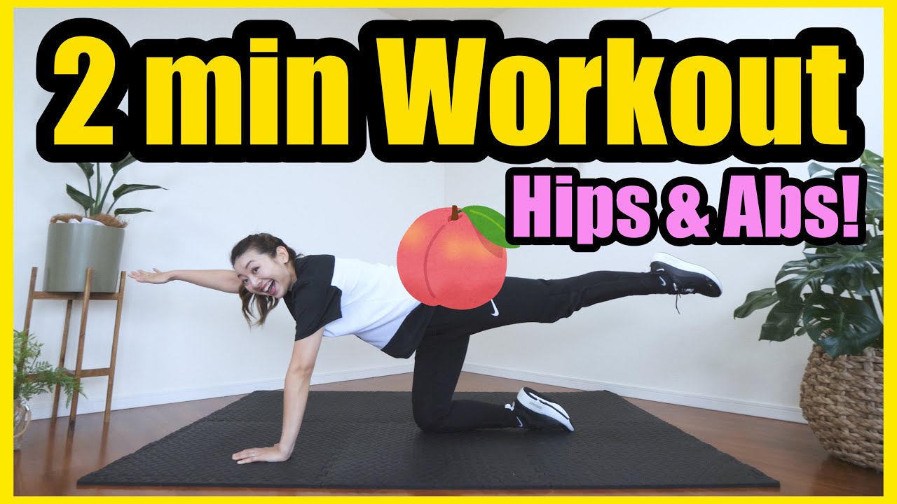 2 min Hips & Abs Workout!/ Apartment Friendly! - YouTube