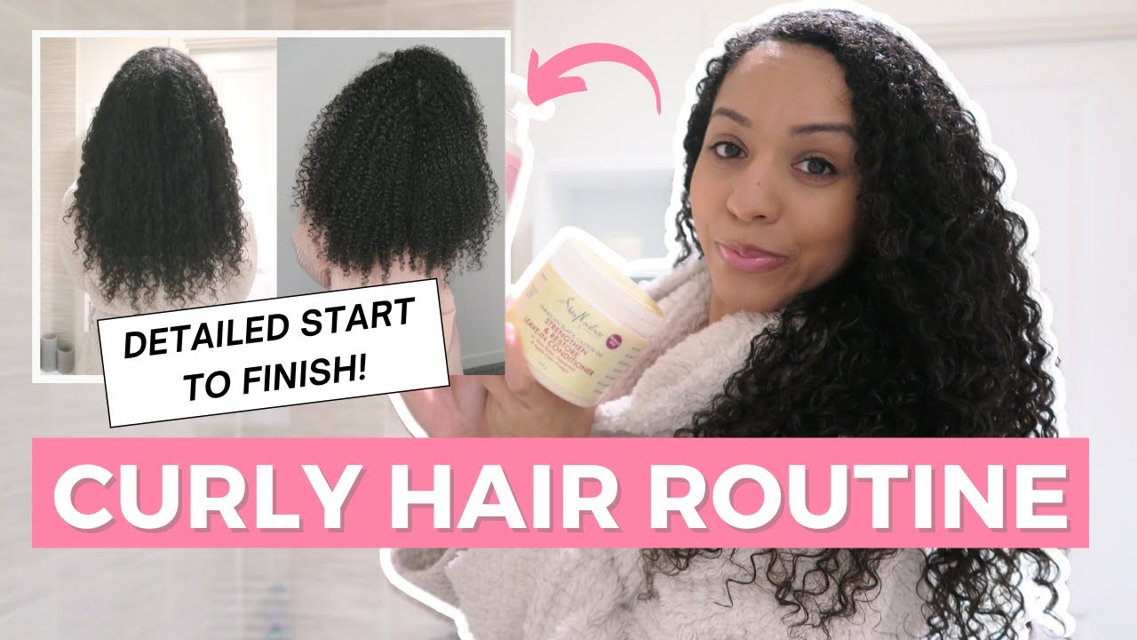 FULL DETAILED Natural Curly Hair Wash Day Routine (Vlog Style) Step By ...