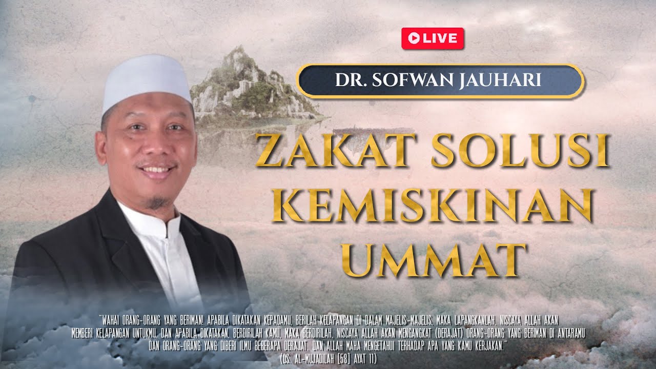 🔴[LIVE] ZAKAT SOLUSI KEMISKINAN UMMAT| Dr. Sofwan Jauhari | MRBJ TV - YouTube
