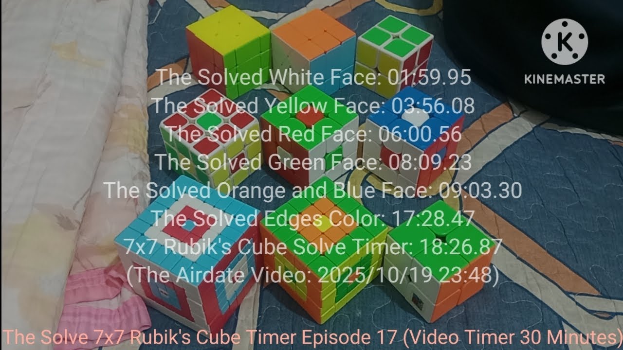 The Solve 7x7 Rubik's Cube Timer Episode 17 (Video Timer 30 Minutes ...