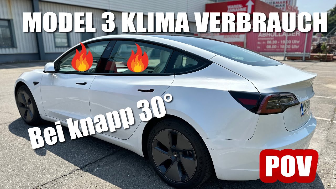 Tesla Klimaanlage Verbrauch pro Stunde - YouTube
