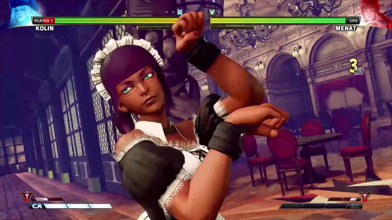 STREET FIGHTER V Kolin vs Menat - YouTube