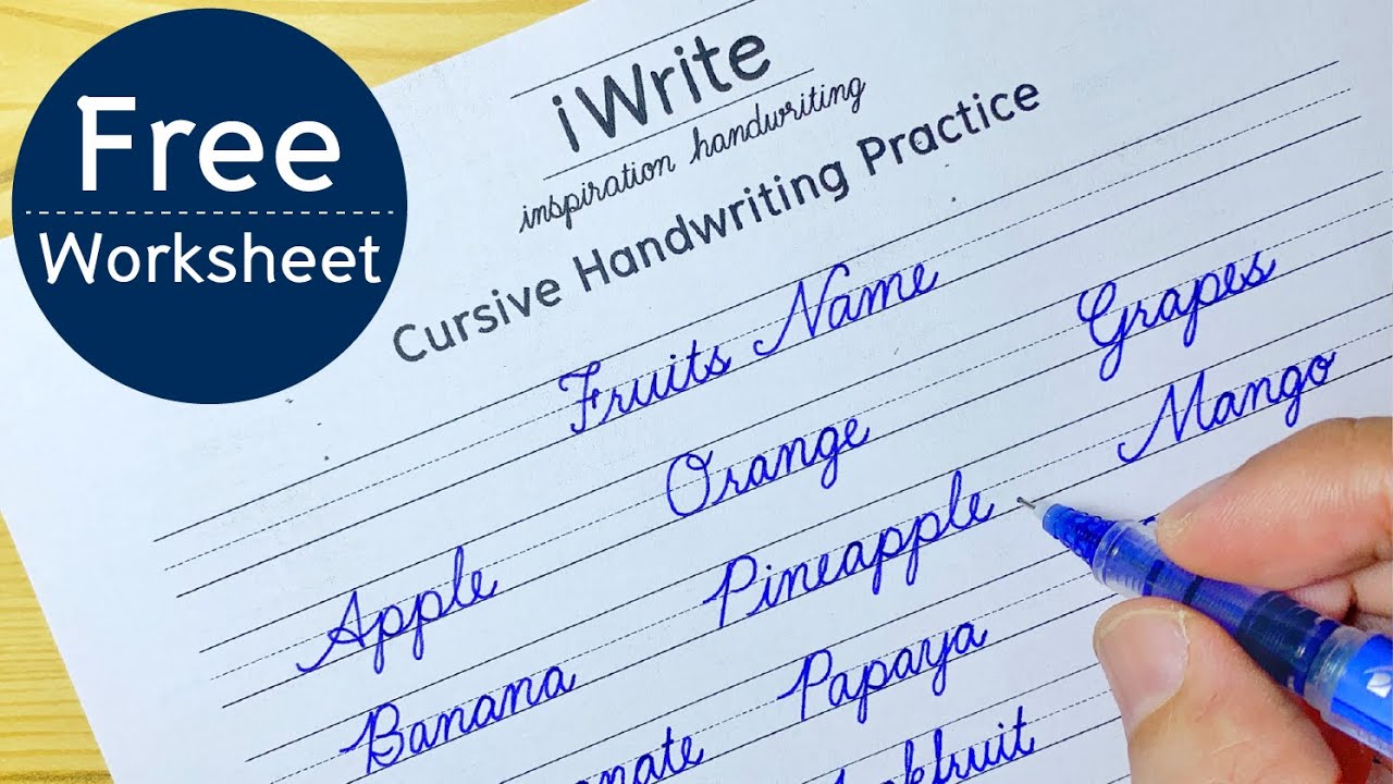 Fruits Name In Cursive Writing Cursive Handwriting Practice Free Fruits Name In Cursive Writing Cursive Handwriting Practice Free