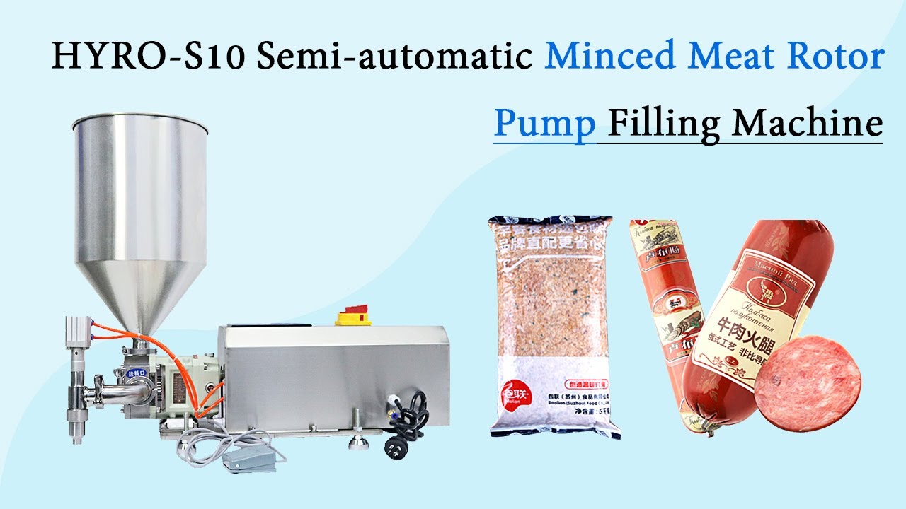 HYRO-S10 Semi-automatic Minced Meat Rotor Pump Filling Machine [ Sauce ...