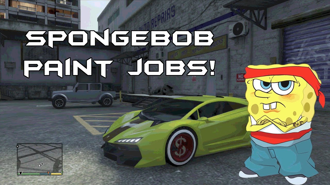 GTA 5 - Spongebob Paint Jobs! - YouTube