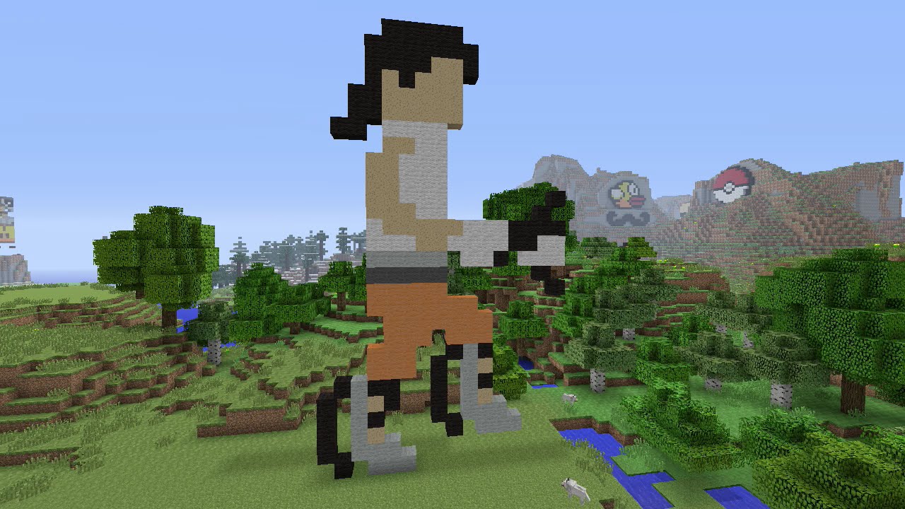 Minecraft Pixel Art - Chell from portal - YouTube