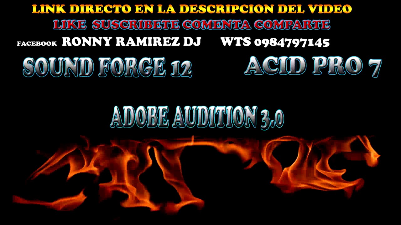 DESCARGAR SOUND FORGE 12 ADOBE AUDITION 3.0 ACID PRO 7 LINK POR MEGA ...