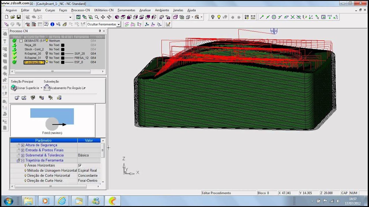 Rough Mold Cavity CAD/CAM Cimatron Brazil - YouTube