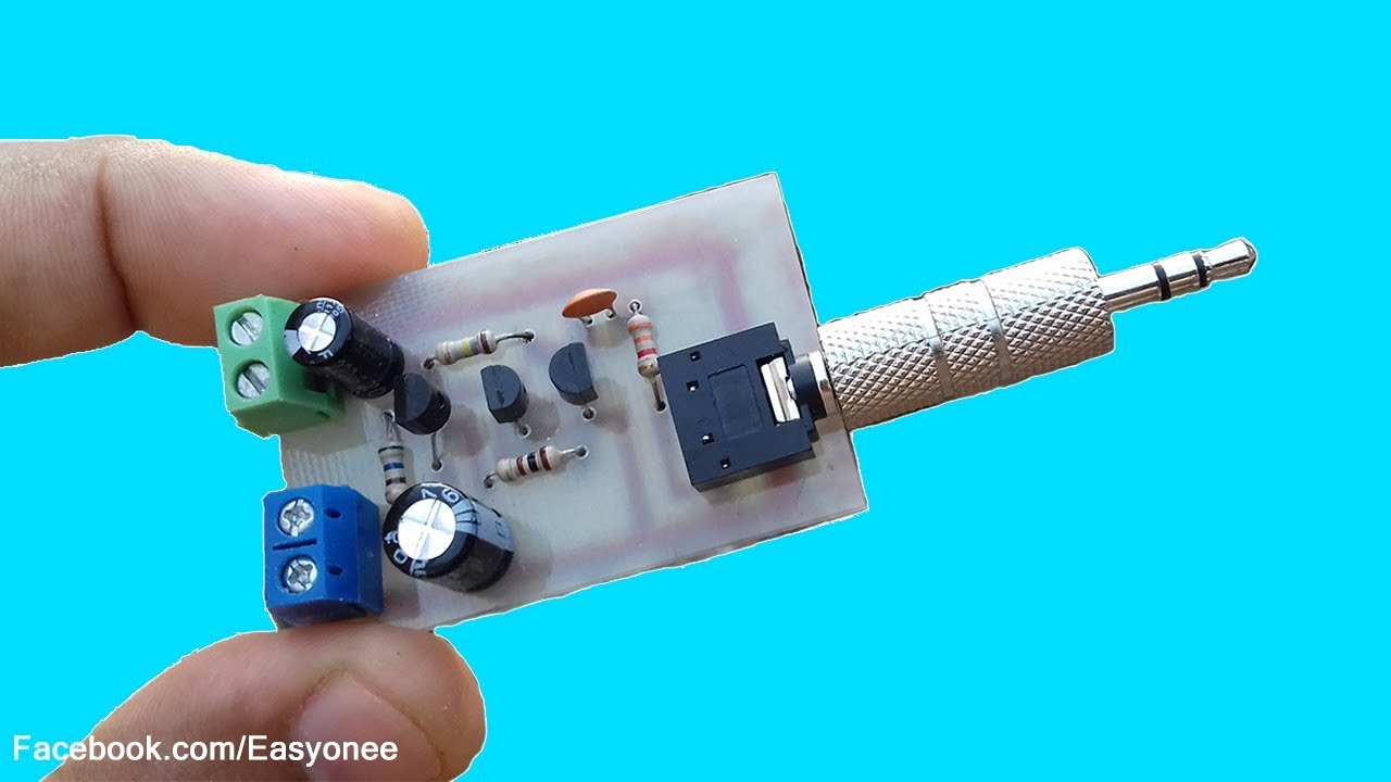 How To Make a Mini Simple Audio Amplifier using C945 transistor - YouTube