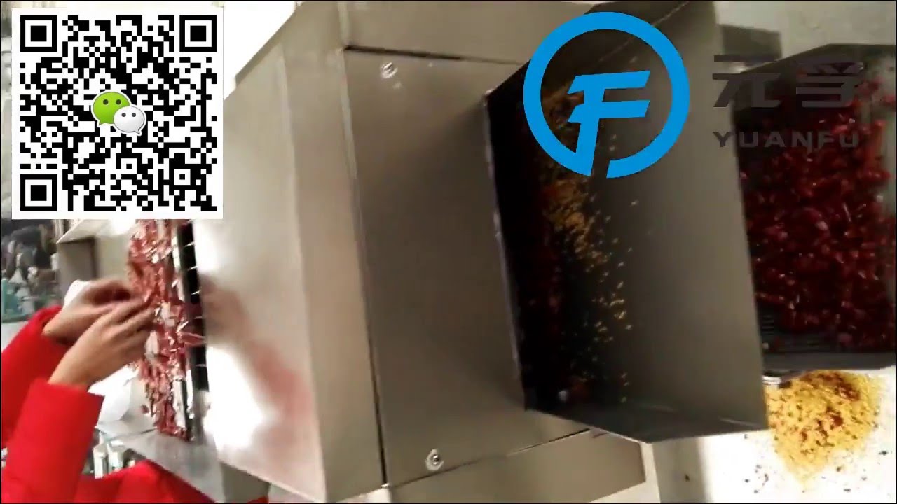 chilli cutter chilli slicer machine in china seed sperator - YouTube