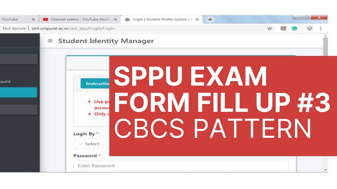 SPPU Online Exam Form Fill Up #3 - YouTube
