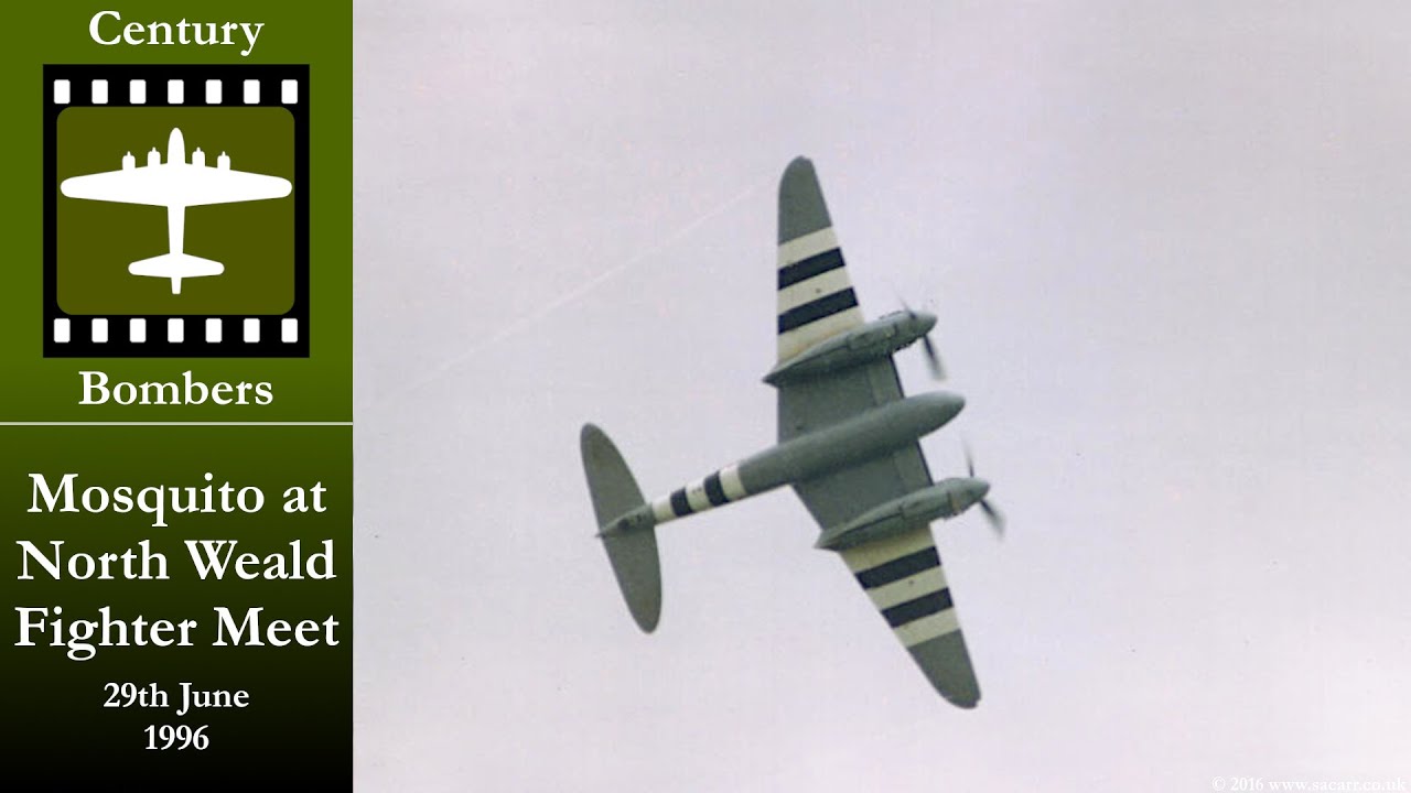 Stunning DH Mosquito Display at North Weald '96 - YouTube