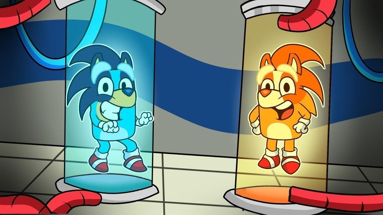 BLUEY AND BINGO BECOME SONIC AND TAILS!! - YouTube