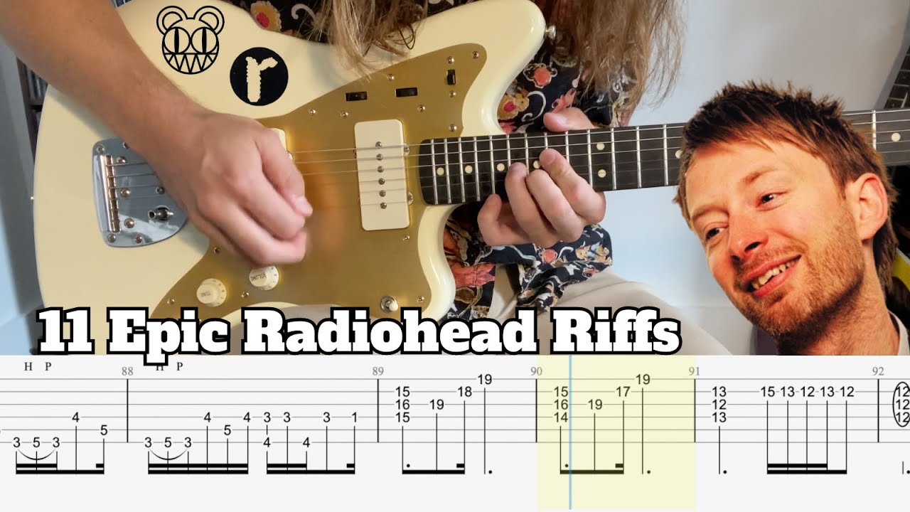 11 Epic Radiohead Riffs (with Guitar TAB) - YouTube