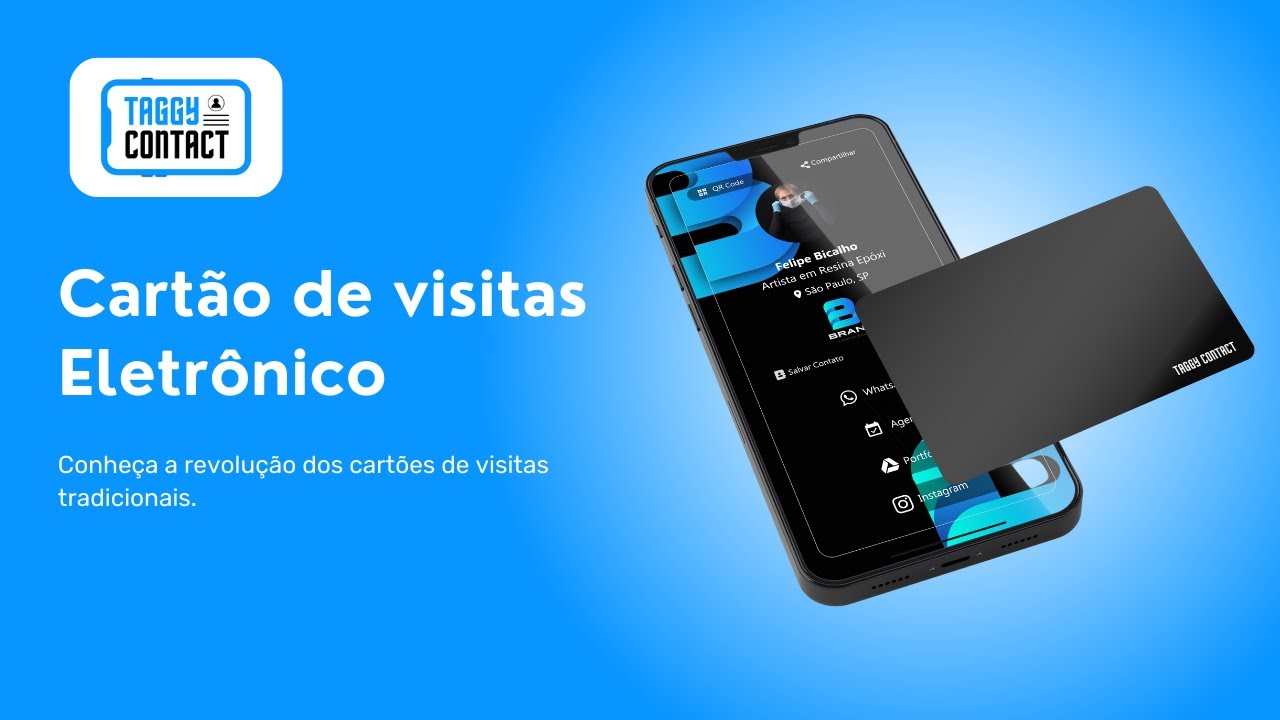 CARTÃO DE VISITAS DIGITAL POR APROXIMAÇÃO - TAGGY CONTACT - YouTube