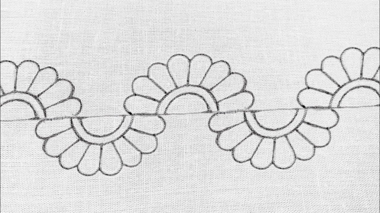 Beautiful Floral Border for Dress, Kurti & Sleeves (Hand Embroidery ...