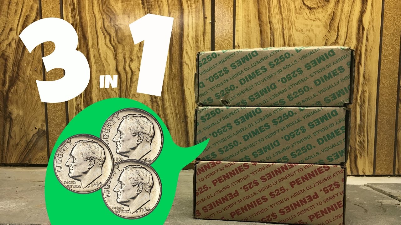 3 SILVER DIMES in 1 BOX!!! + Wheats! - YouTube
