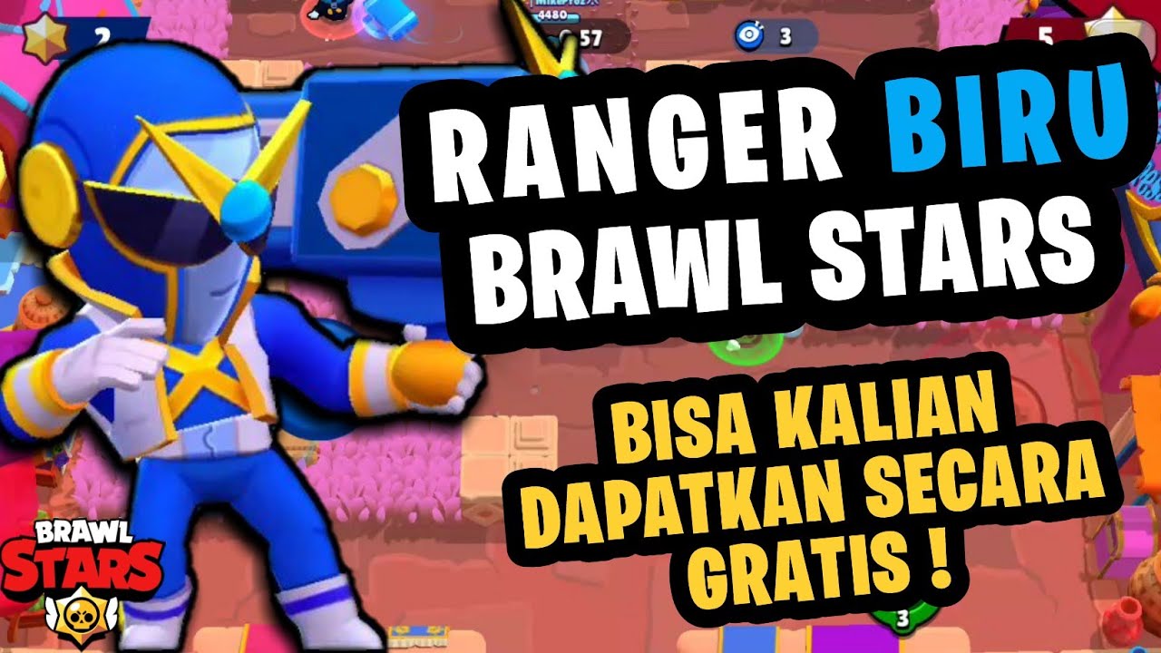 REVIEW SKIN "SUPER RANGER BROCK" SI POWER RANGER BIRU - Brawl Stars ...