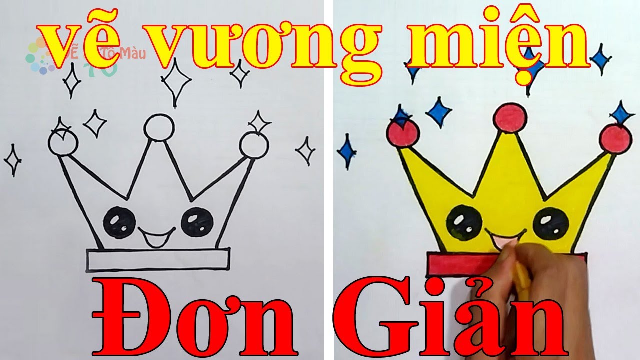 VẼ VƯƠNG MIỆN I Cách Vẽ vương Miện Đơn Giản I how to draw a simple ...