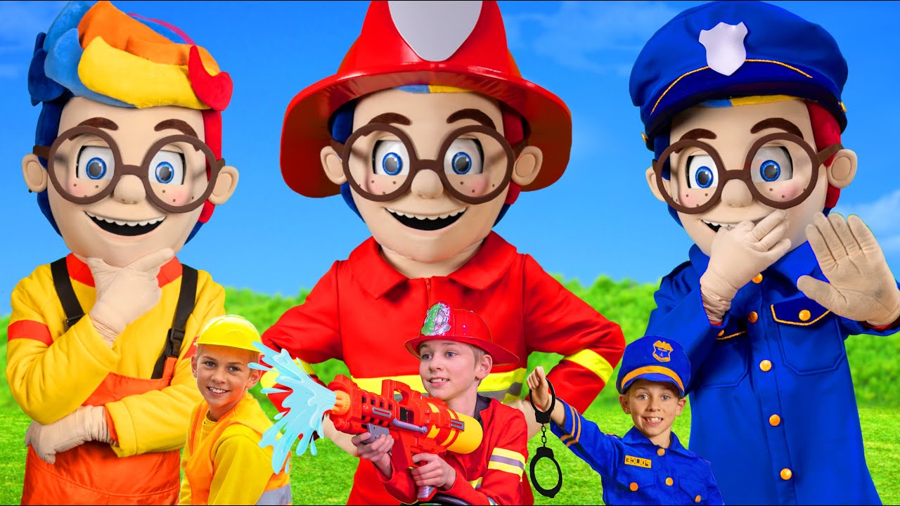 The Kids find out about Jobs and Occupations 👮👷 - YouTube