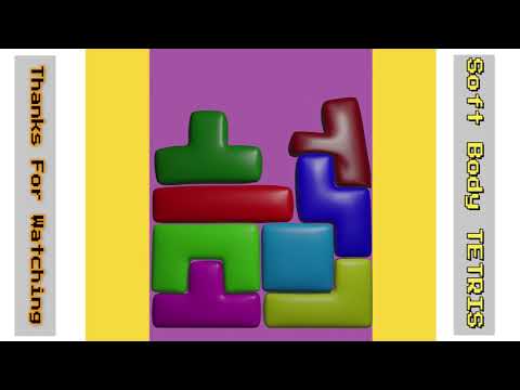 Soft Body Tetris. || #3d simulation #satisfying - YouTube
