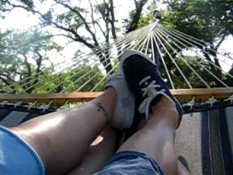 Roxy & Maggie enjoying Keds shoe play  in the hammock  :O
