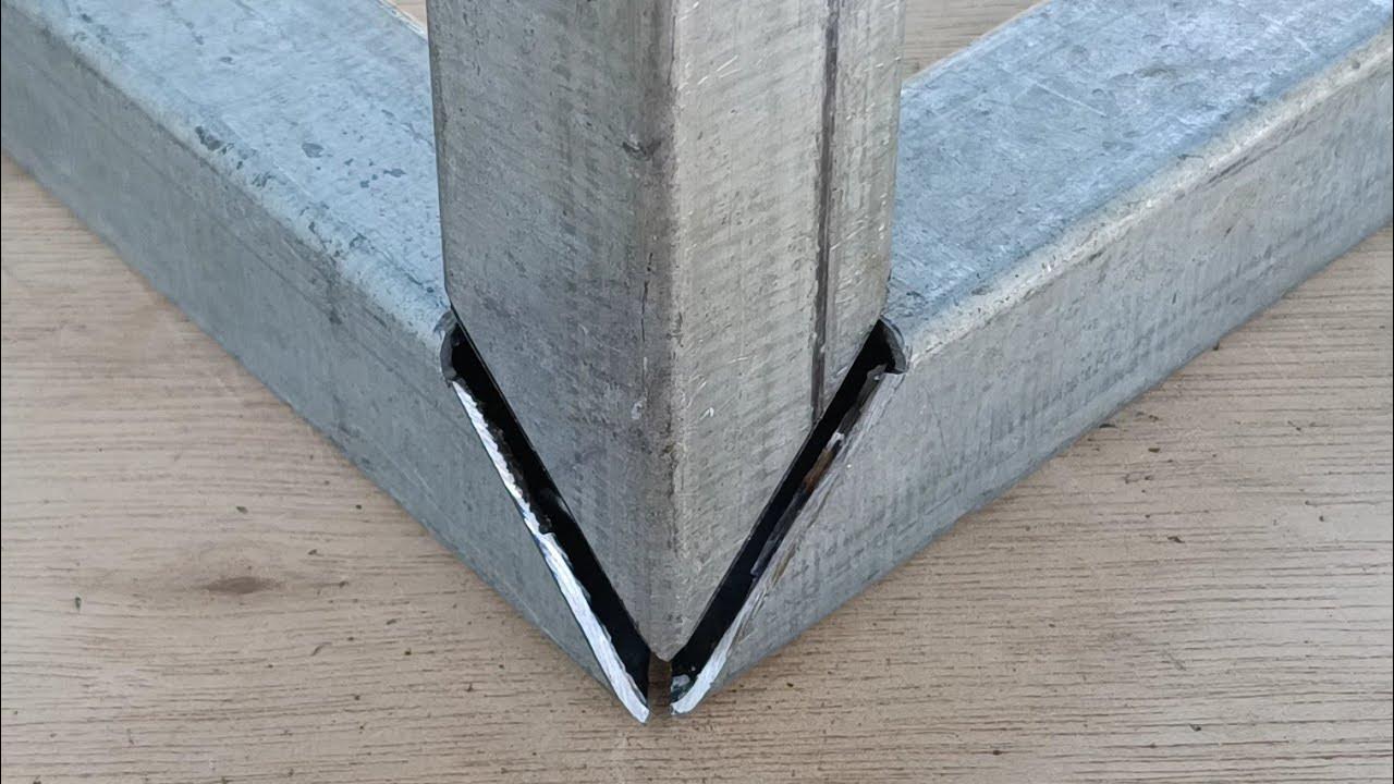 easy secret how to cut and weld square tube corners - YouTube