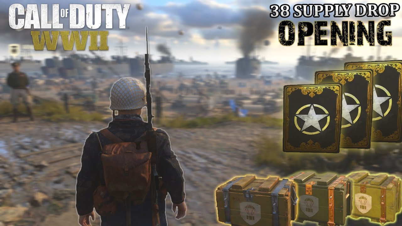 Opening x38 SUPPLY DROPS in COD WW2! (Call of Duty WWII HEROIC & EPIC ...