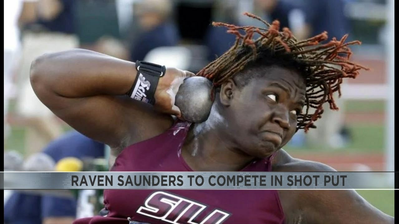 Raven Saunders to compete in Olympics shot put - YouTube