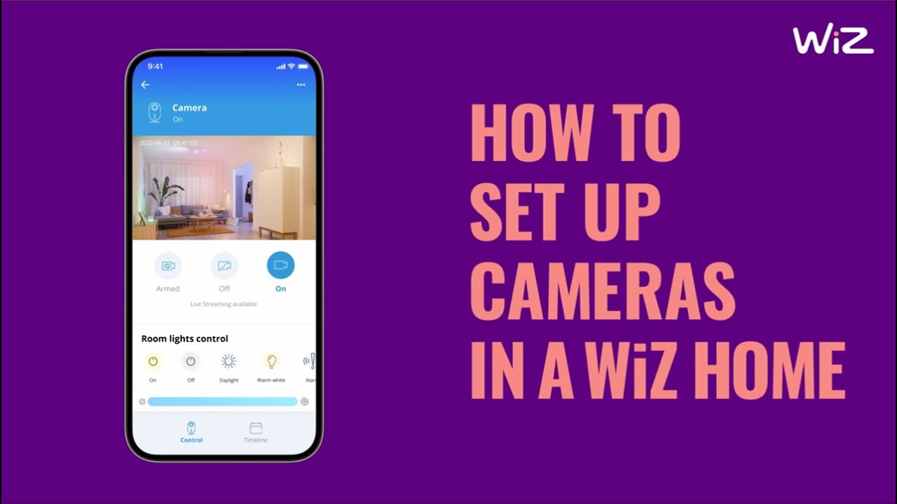 How to set up cameras in a WiZ Home - YouTube