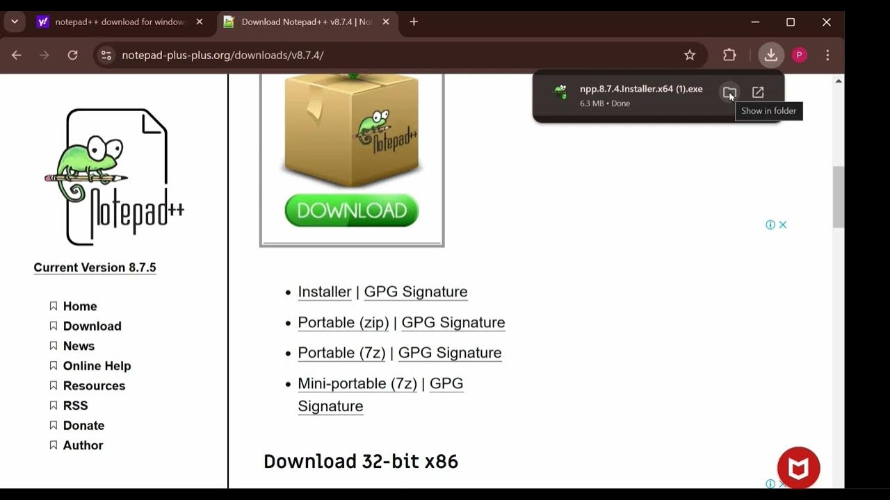 How to download and install notepad ++ in windows - YouTube