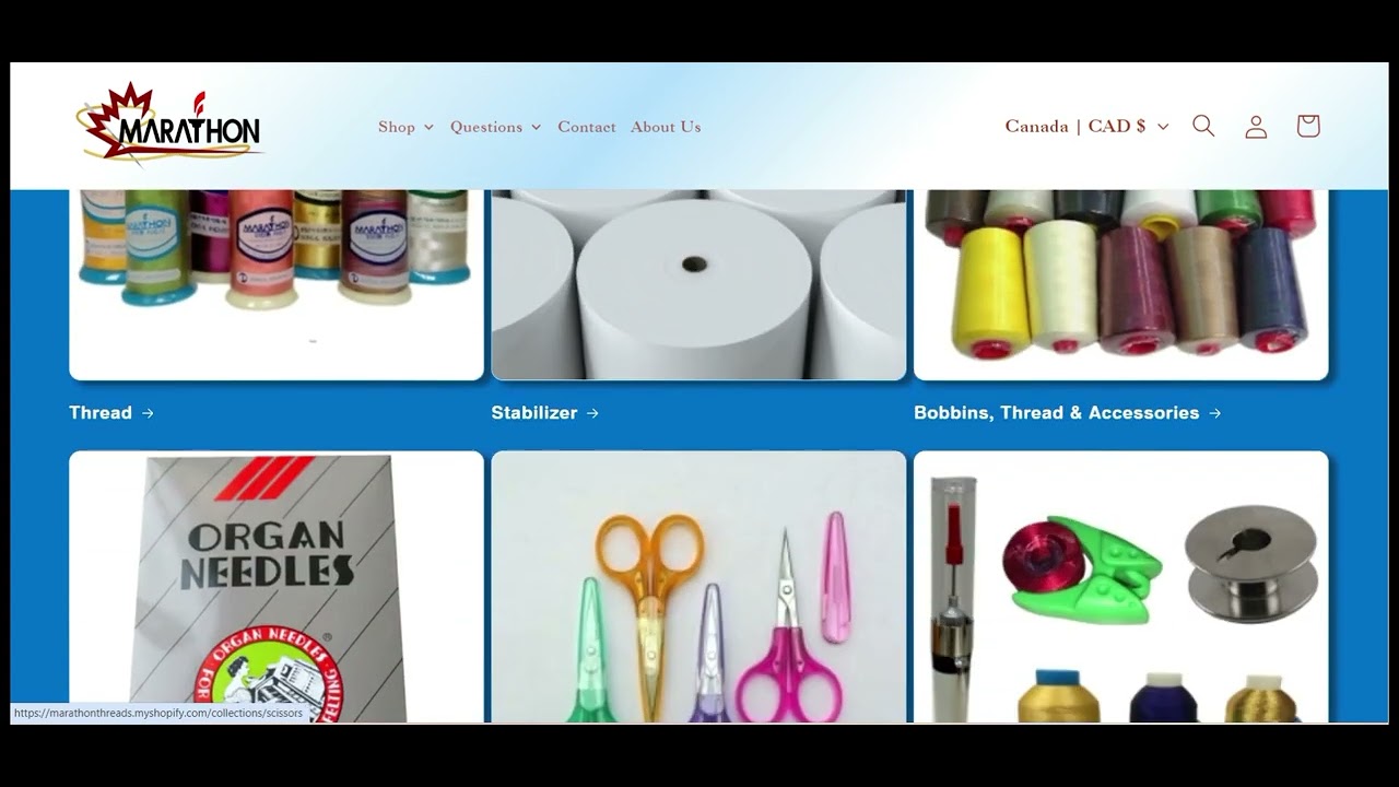 How to use the new Marathon Threads Canada online store - YouTube