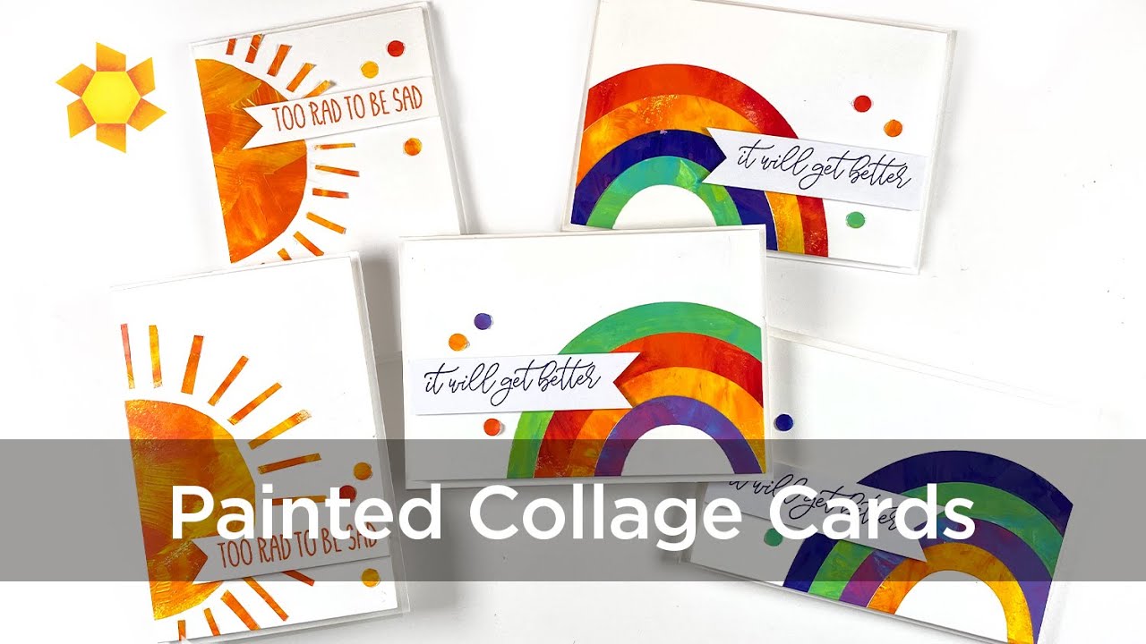 Painted Collage Cards (inspired by Eric Carle) - YouTube