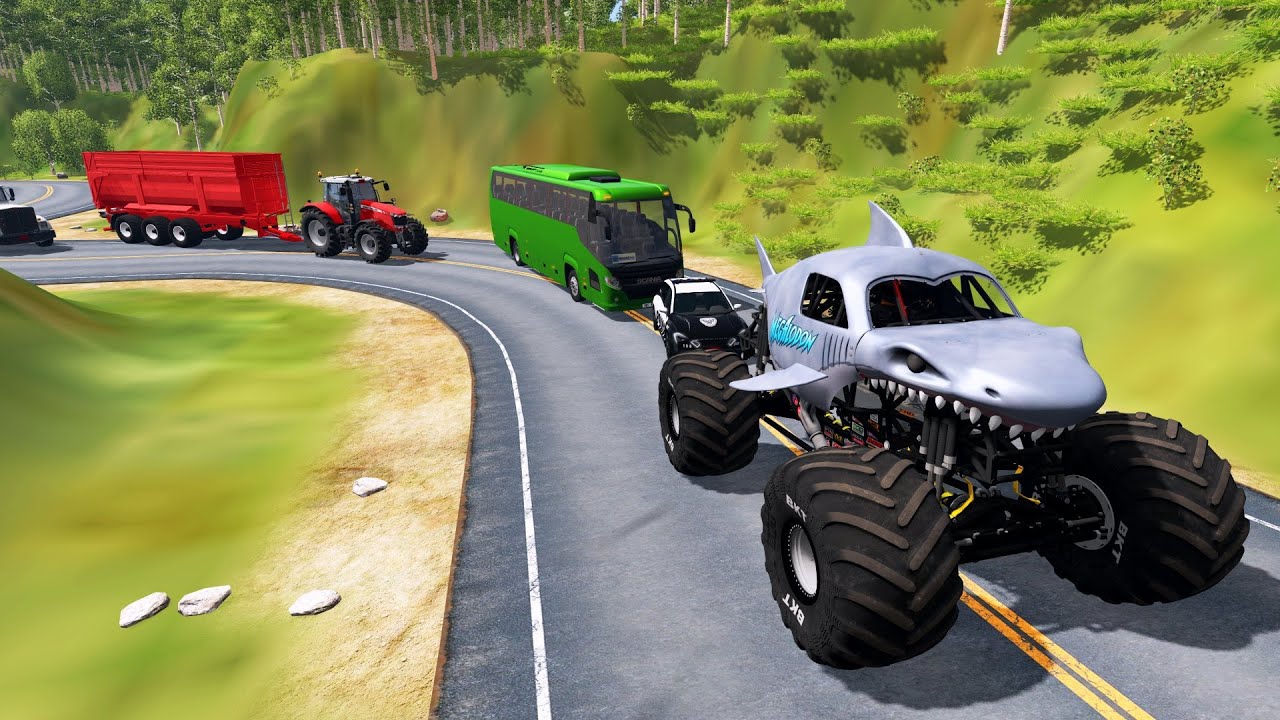 Epic High Speed Car Jumps #10 | Beamng Drive | Gadi wala cartoon ...