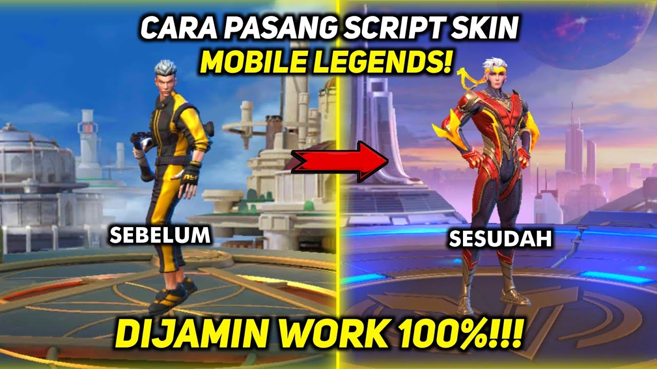 CARA PASANG SCRIPT SKIN MOBILE LEGENDS TERBARU DIJAMIN 100% WORK!!! - YouTube