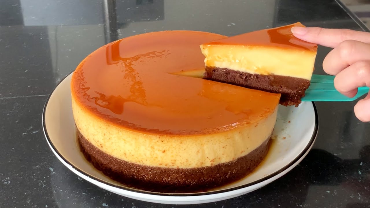 Tanpa cream cheese, Magic Flan Cake / Caramel Chocolate Cheese Cake ...