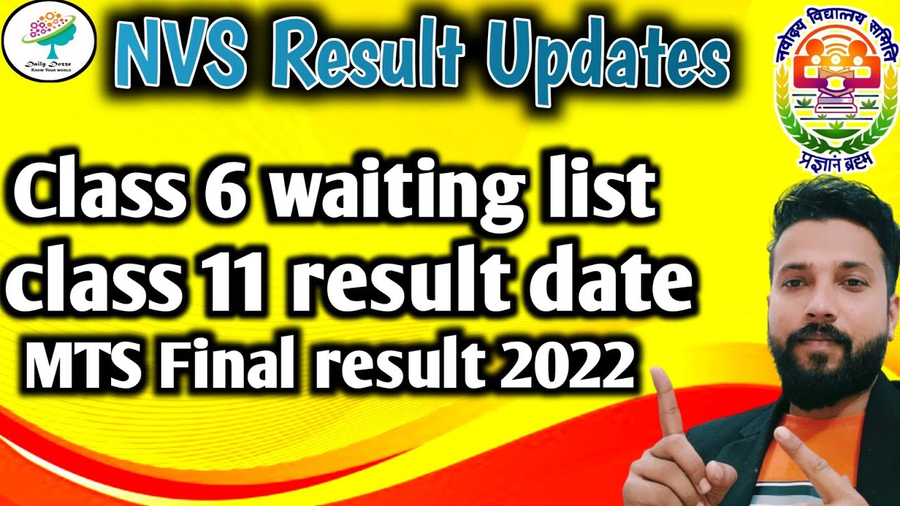 Jnv class 11 result 2022 | jnv class 6 waiting list 2022 | mts result ...