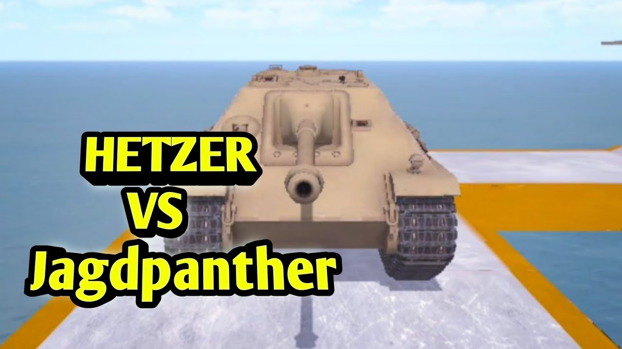 Hetzer vs. Jagdpanther. Tank physics mobile. - YouTube