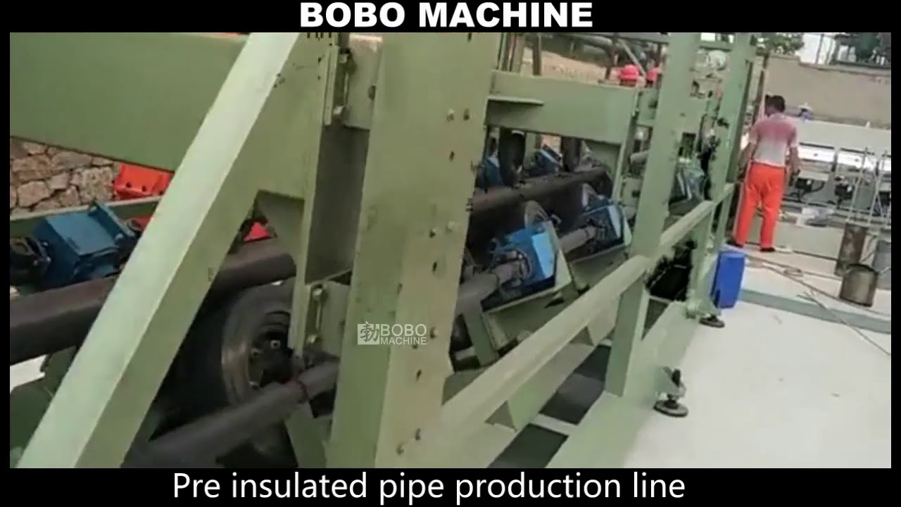 Pre Insulated Pipe Production Line with Bobo Machine - YouTube