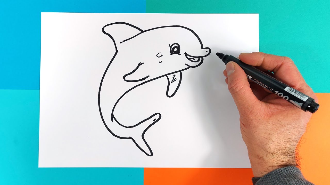 Comment dessiner un dauphin ? - YouTube