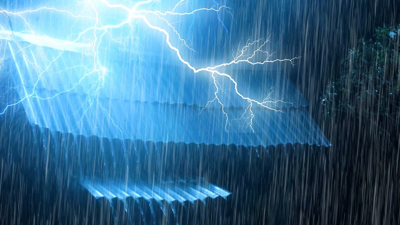 Defeat Stress to Sleep Instantly with Pouring Rain & Rumbling Thunder ...