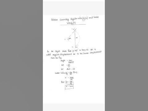RELATION BETWEEN ANGULAR VELOCITY AND LINEAR VELOCITY PLUS ONE PHYSICS - YouTube