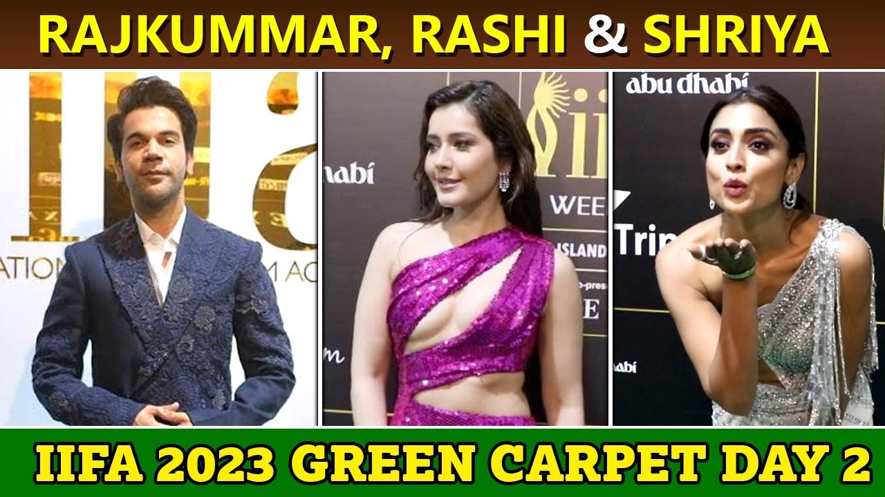 IIFA 2023: Shriya Saran Blows Flying Kisses 😘 to Media, Rajkummar ...