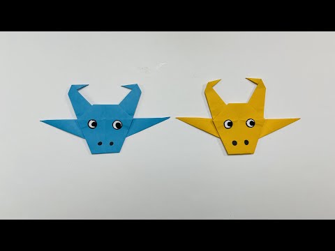 How to Make Paper Bull Head | Origami Paper Bull Head