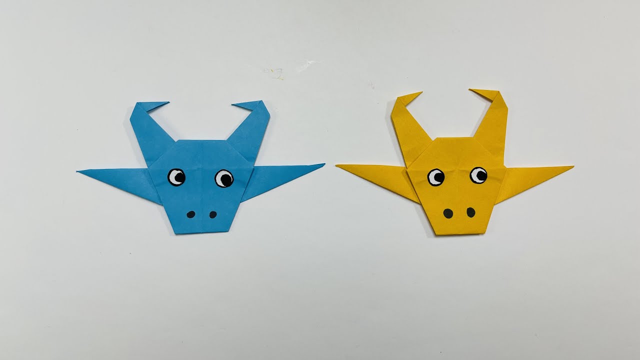 How to Make Paper Bull Head | Origami Paper Bull Head - YouTube
